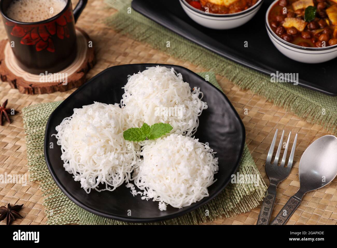 Noolappam/Idiyappam/rice noodles, a popular traditional steam cooked ...