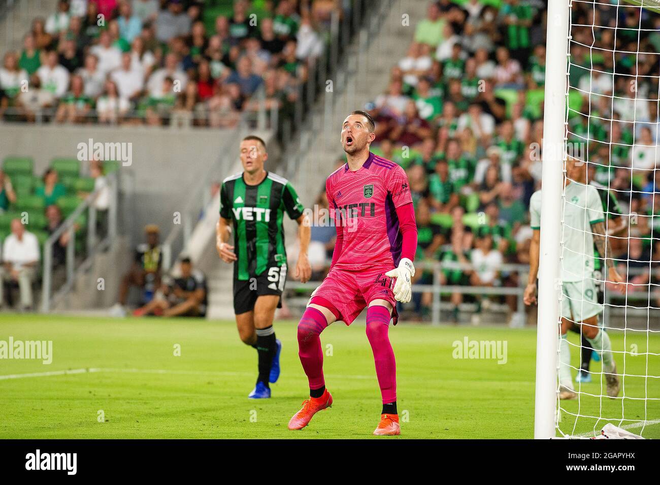 July 31, 2021: Austin FC Brad Stuver Goalkeeper (41) in action during ...