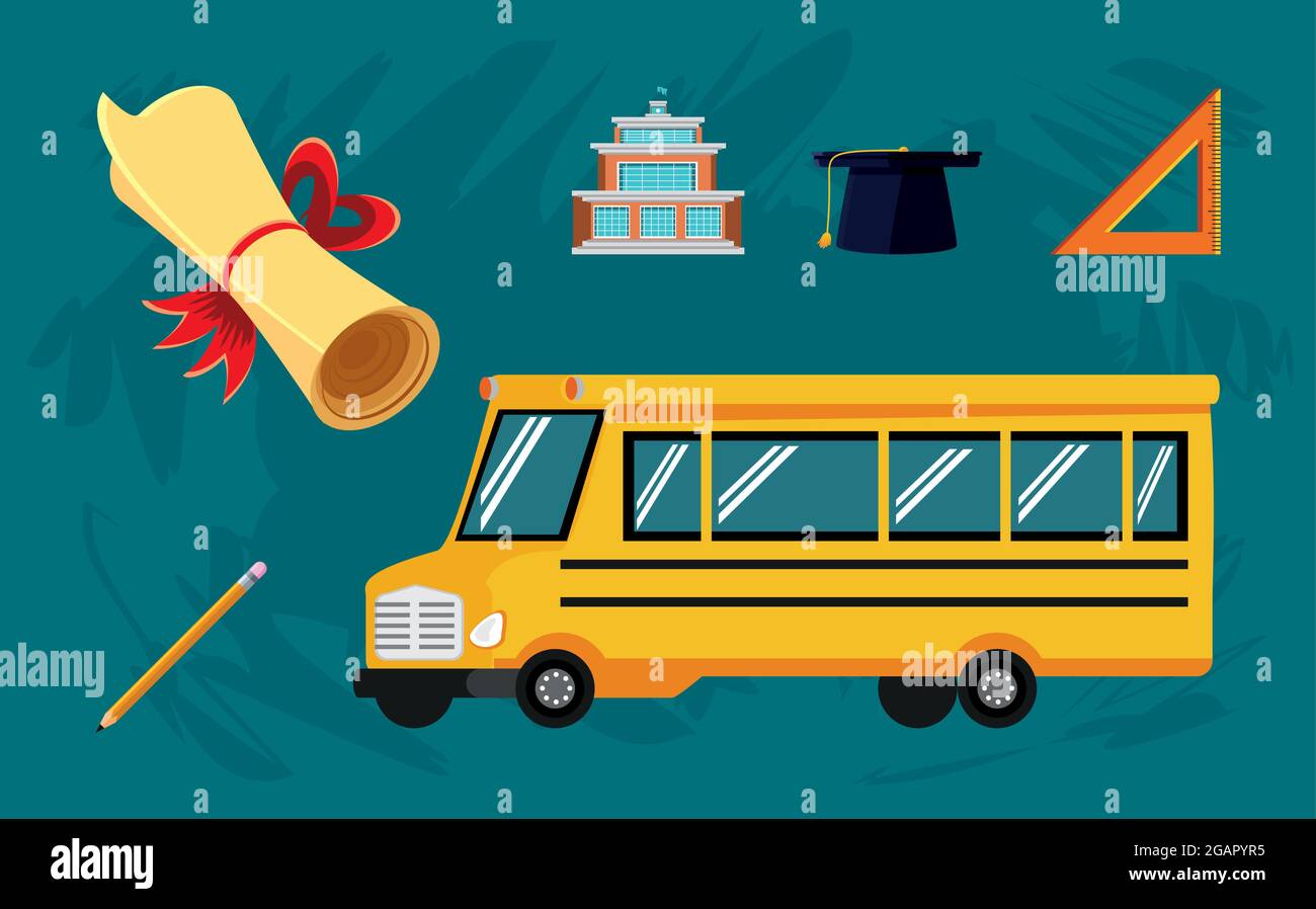set of school Stock Vector Image & Art - Alamy