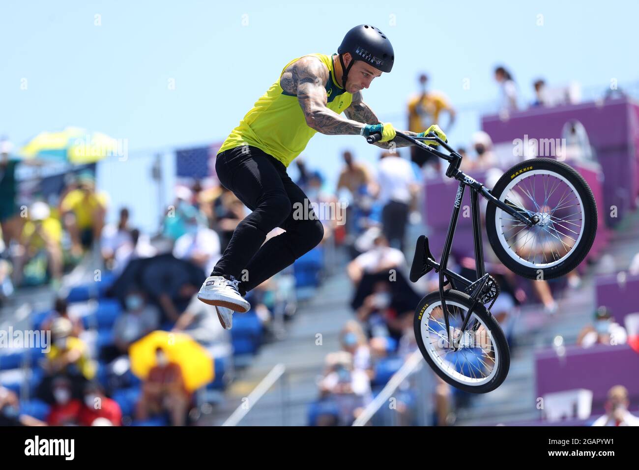 Tokyo, Japan. 1st Aug, 2021. Logan Martin (AUS) Cycling : BMX Freestyle ...