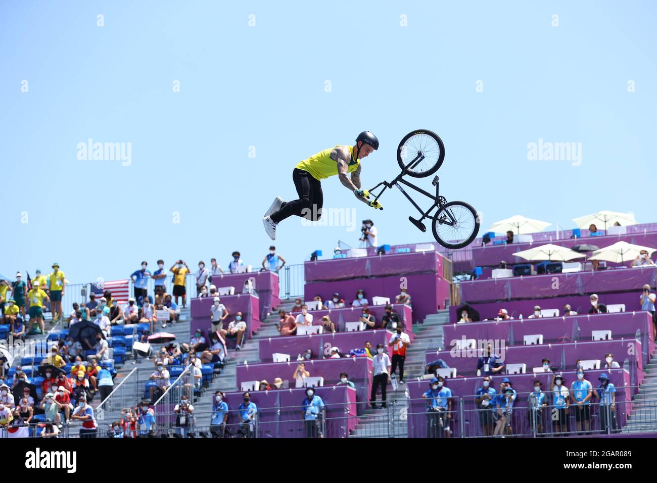 Tokyo, Japan. 1st Aug, 2021. Logan Martin (AUS) Cycling : BMX Freestyle ...