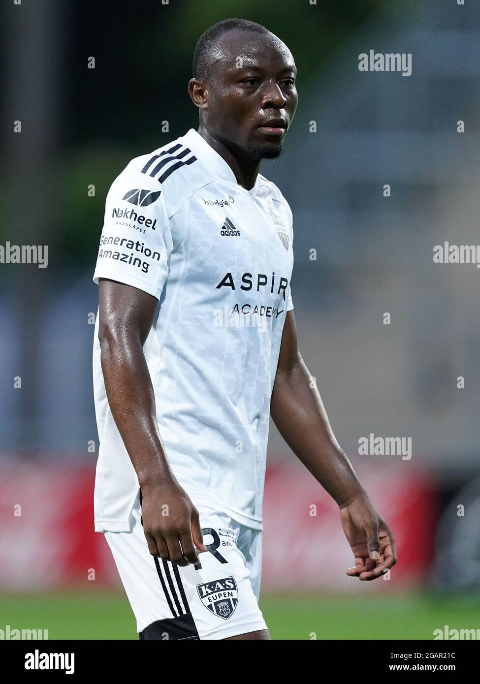 EUPEN, BELGIUM - JULY 31: Edo Kayembe of KAS Eupen during the Jupiler ...