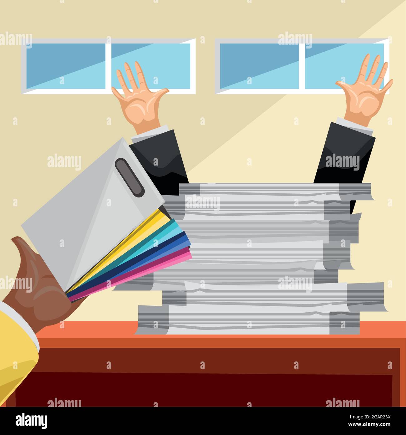 File piles Stock Vector Images - Alamy