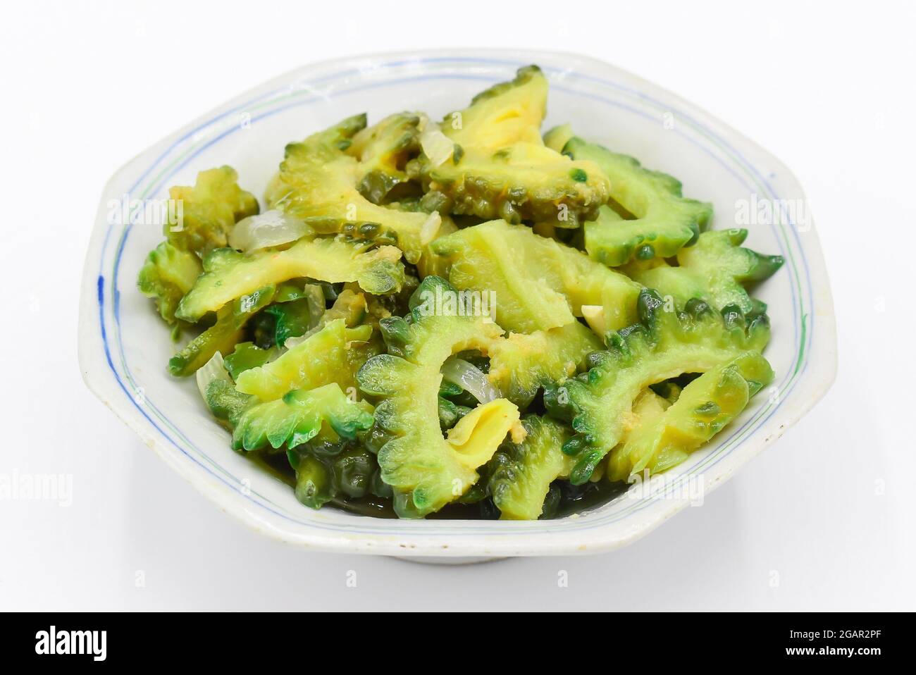 Southeast Asian, Myanmar or Indian traditional bitter gourd (Karela ...