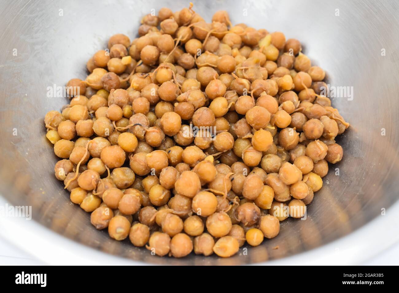 Southeast Asian, Myanmar traditional cooked yellow peas with oil ...