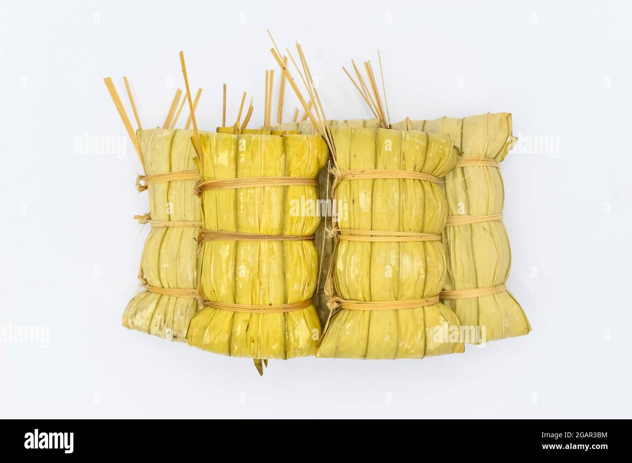 Stacks of Myanmar or Burmese traditional street food, glutinous rice ...