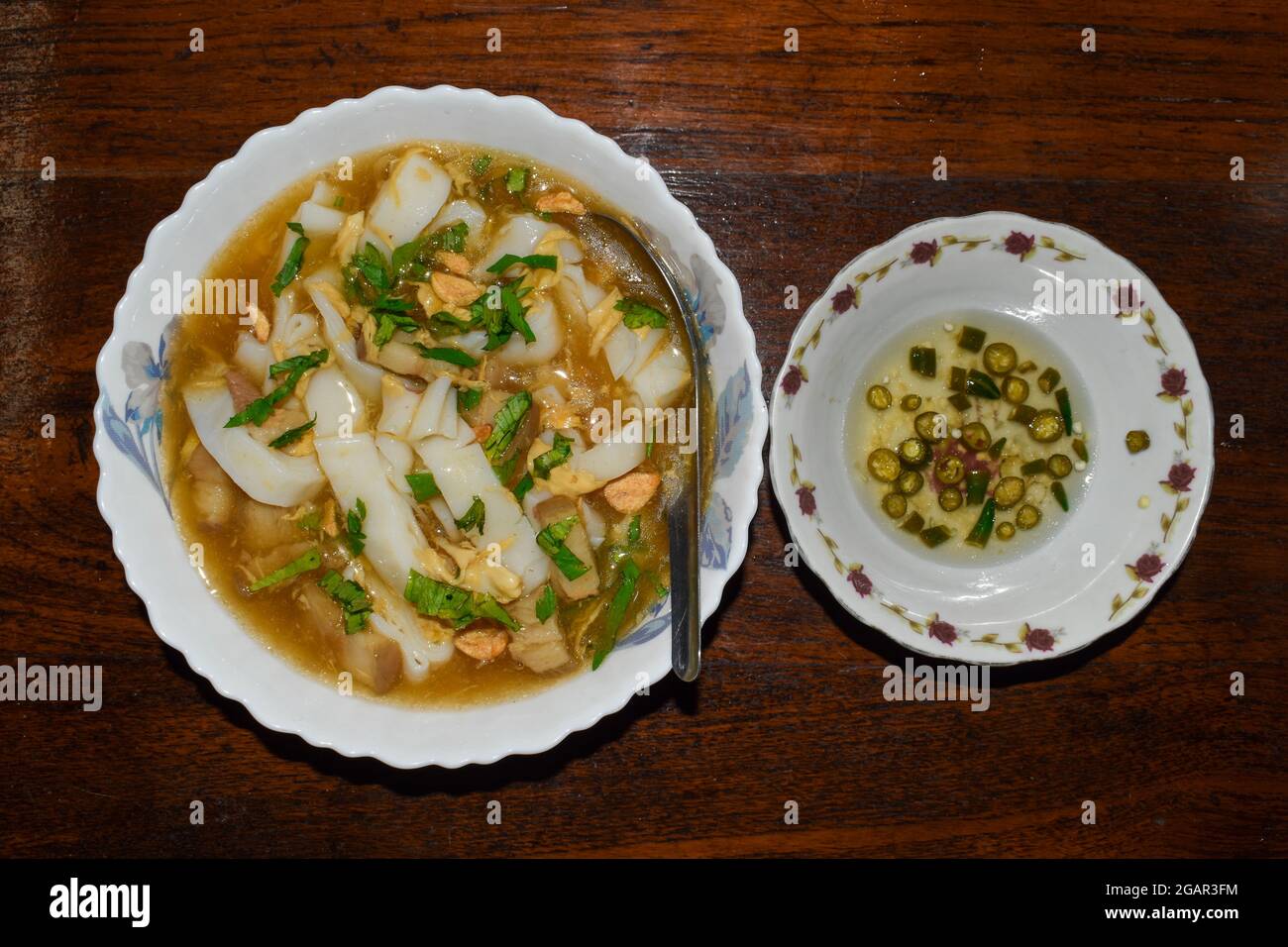 Myanmar homemade Lor Mee recipe with pork belly meat. Lor mee is a ...