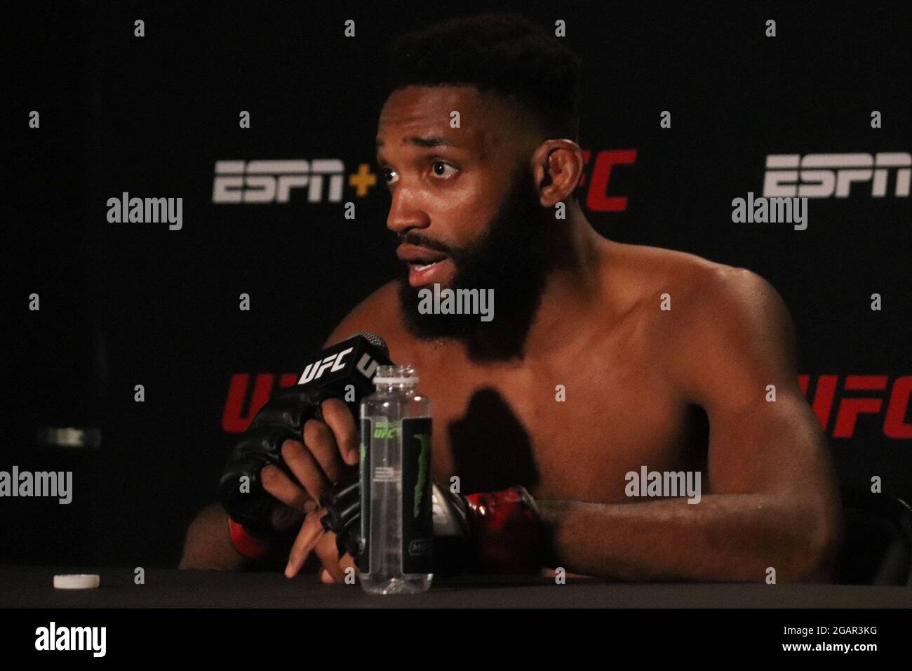 LAS VEGAS, NV - JULY 31: Philip Rowe interacts with media after the UFC ...