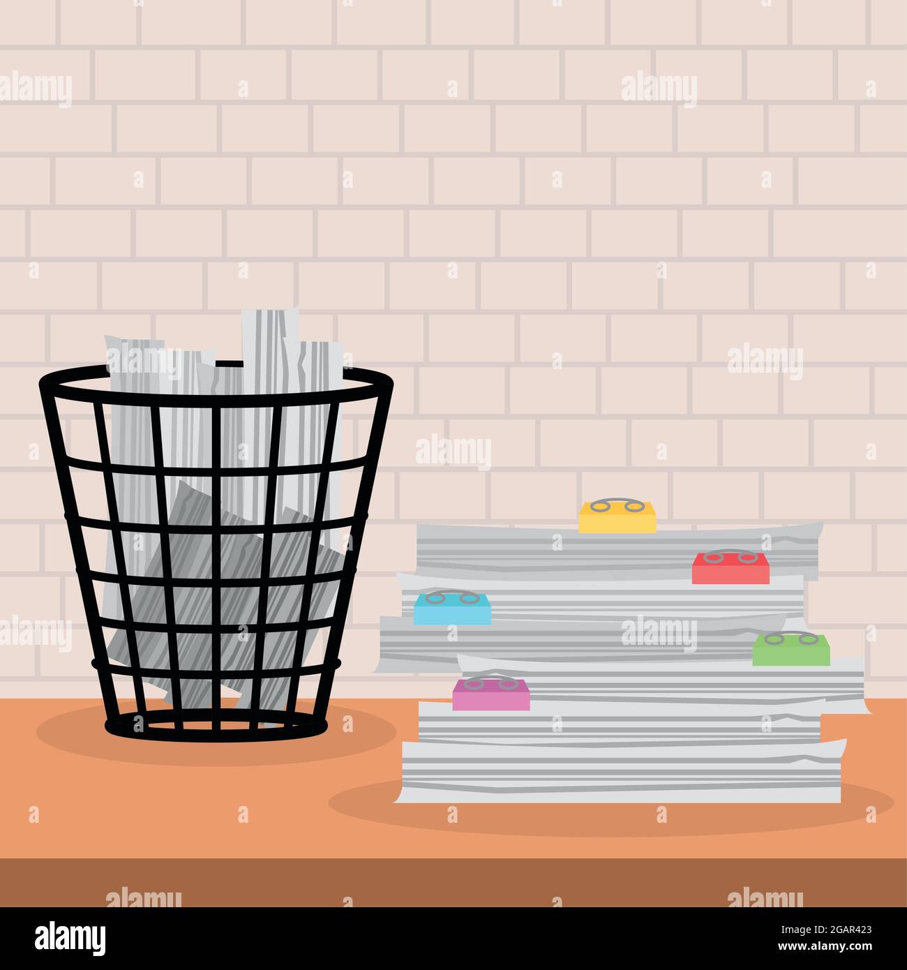 Binder clips colorful paper Stock Vector Images - Alamy