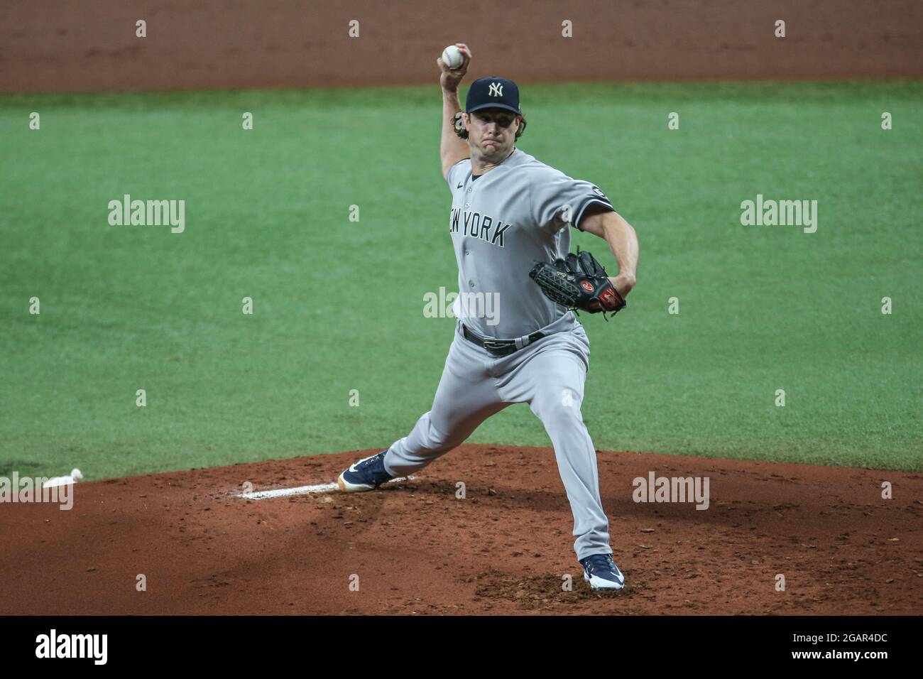 St. Petersburg, FL. USA; New York Yankees starting pitcher Gerrit Cole ...