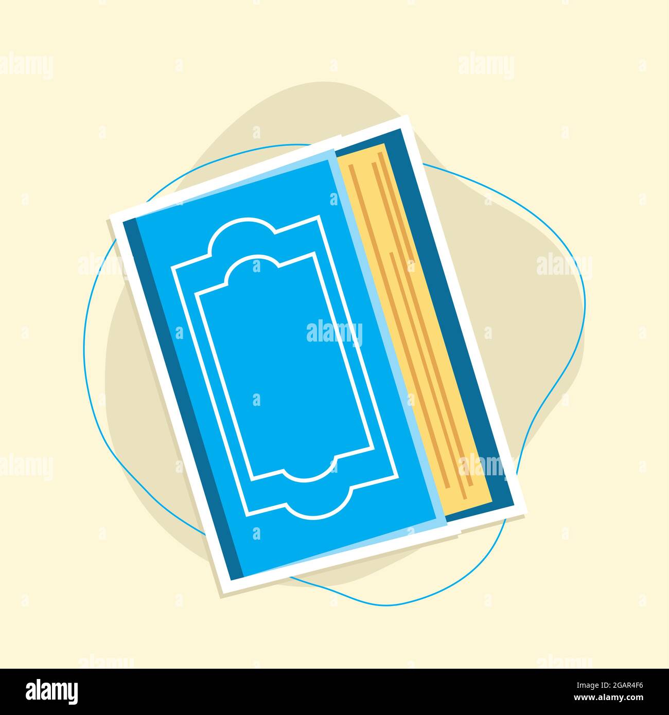 Blue school textbook notebook manual Stock Vector Images - Alamy