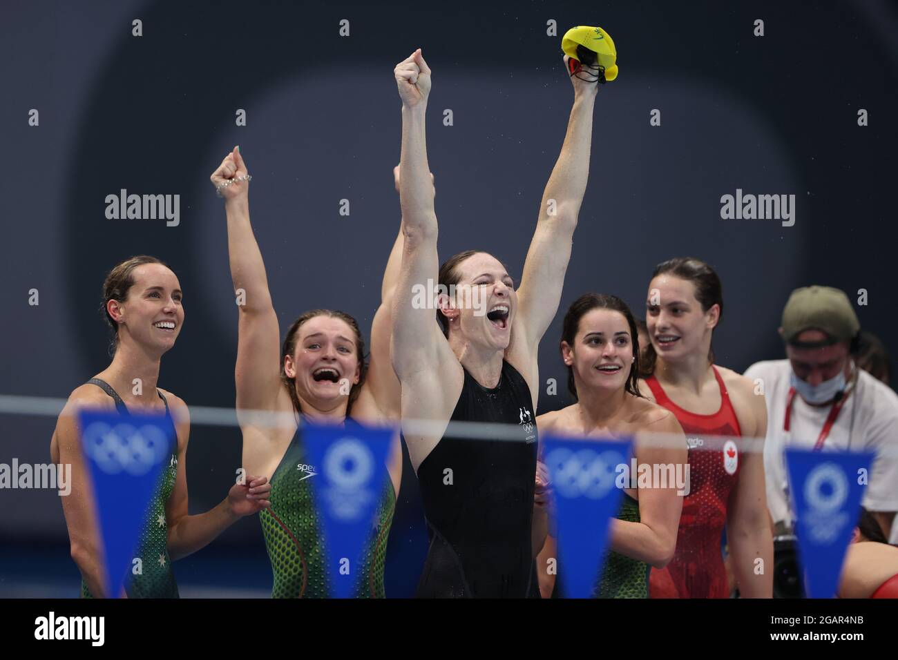 Tokio, Japan. 01st Aug, 2021. Swimming: Olympics, women, 4 x 100 m ...