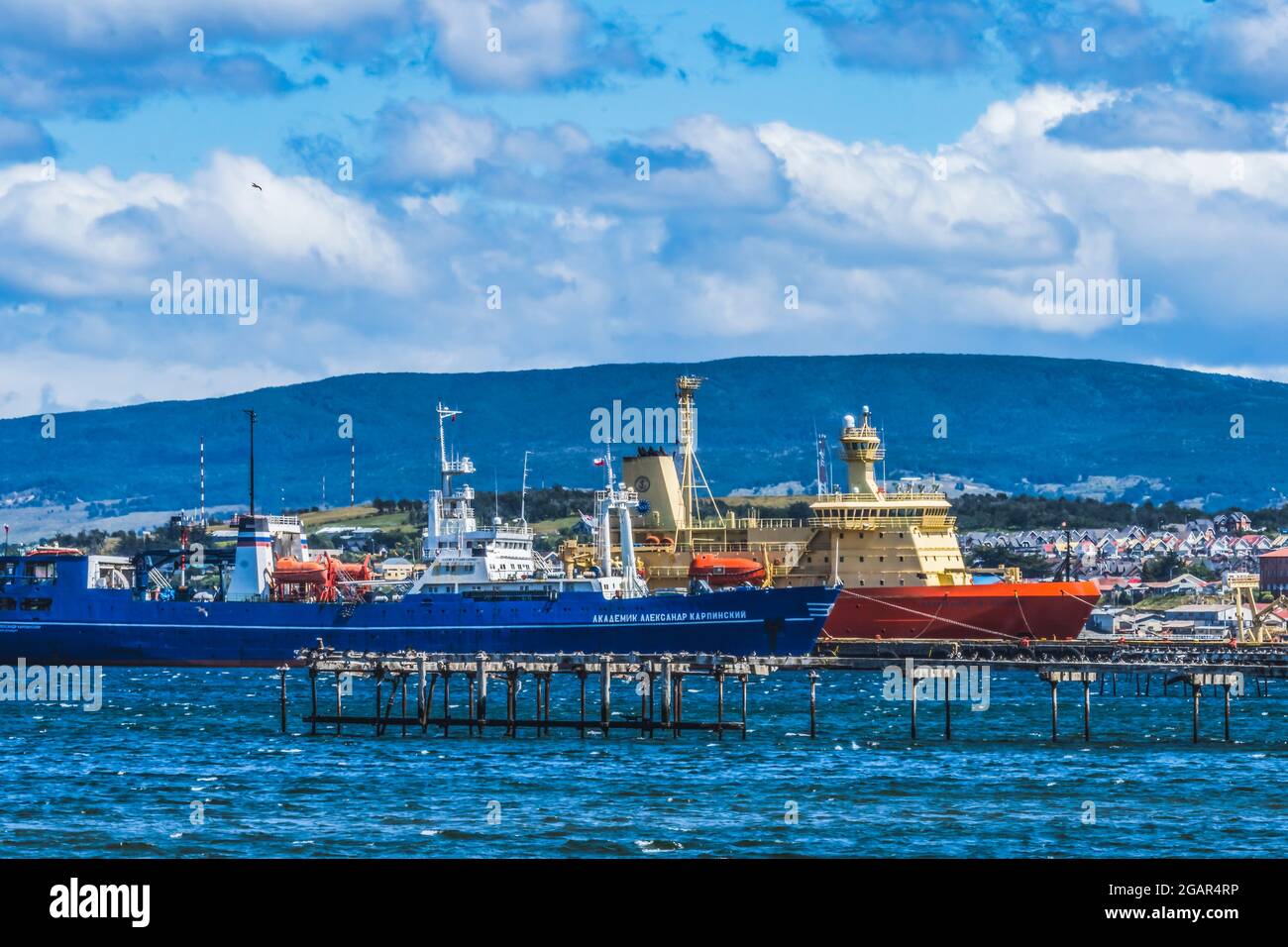 Antarctica Ships Harbor Punta Arenas Chile. Jump off place for ...