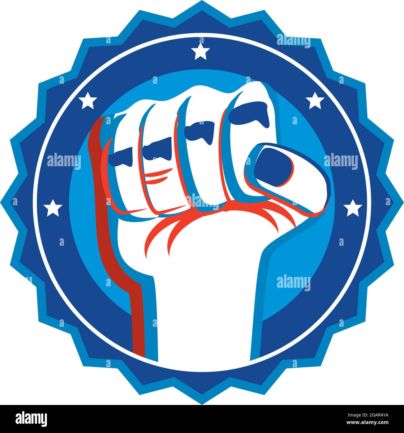 raised hand labor day Stock Vector Image & Art - Alamy