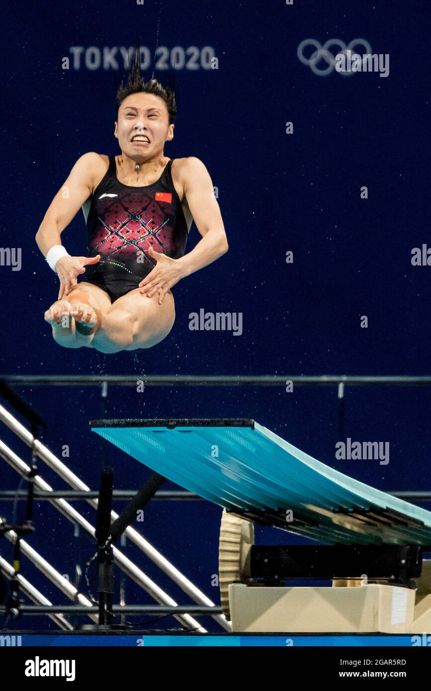 TOKYO, JAPAN - JULY 31: Wang Han of China competing during the WOMEN ...