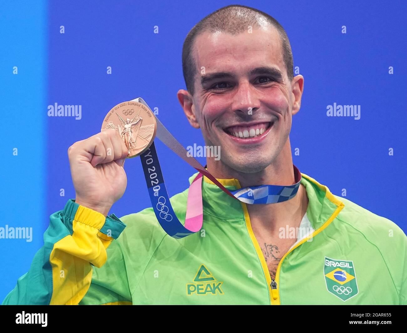 Tokyo, Japan. 1st Aug, 2021. Bruno Fratus of Brazil poses during the ...