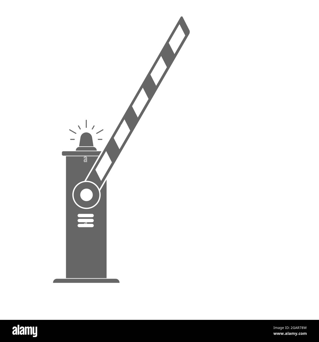 An open barrier. Vector illustration of the barrier. Flat style Stock ...