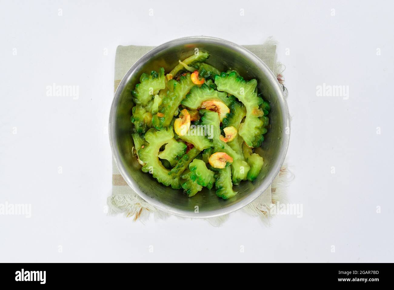 Southeast Asian, Myanmar or Indian traditional bitter gourd (Karela ...