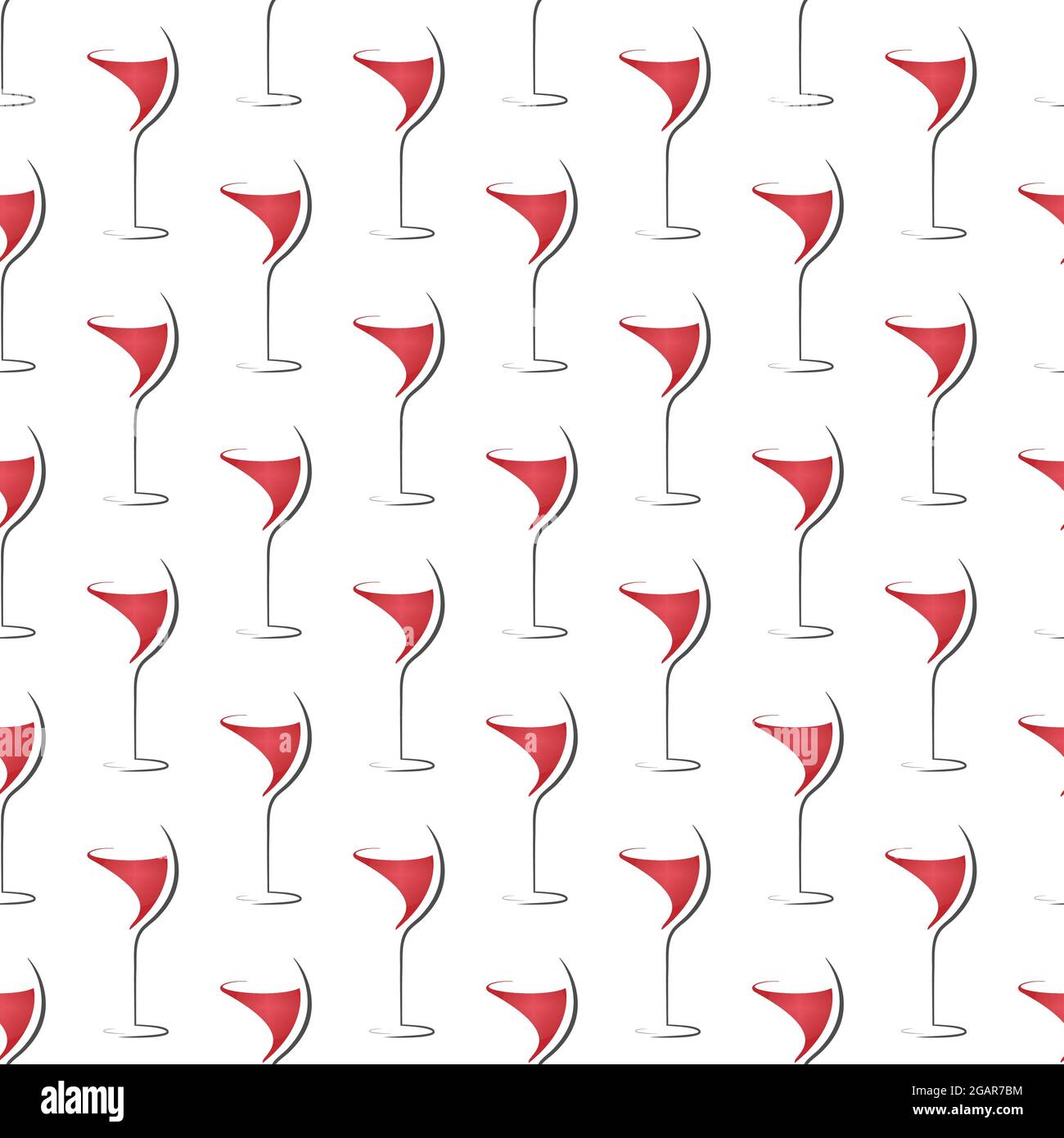 Seamless pattern with a glass of red wine for textures, textiles and ...