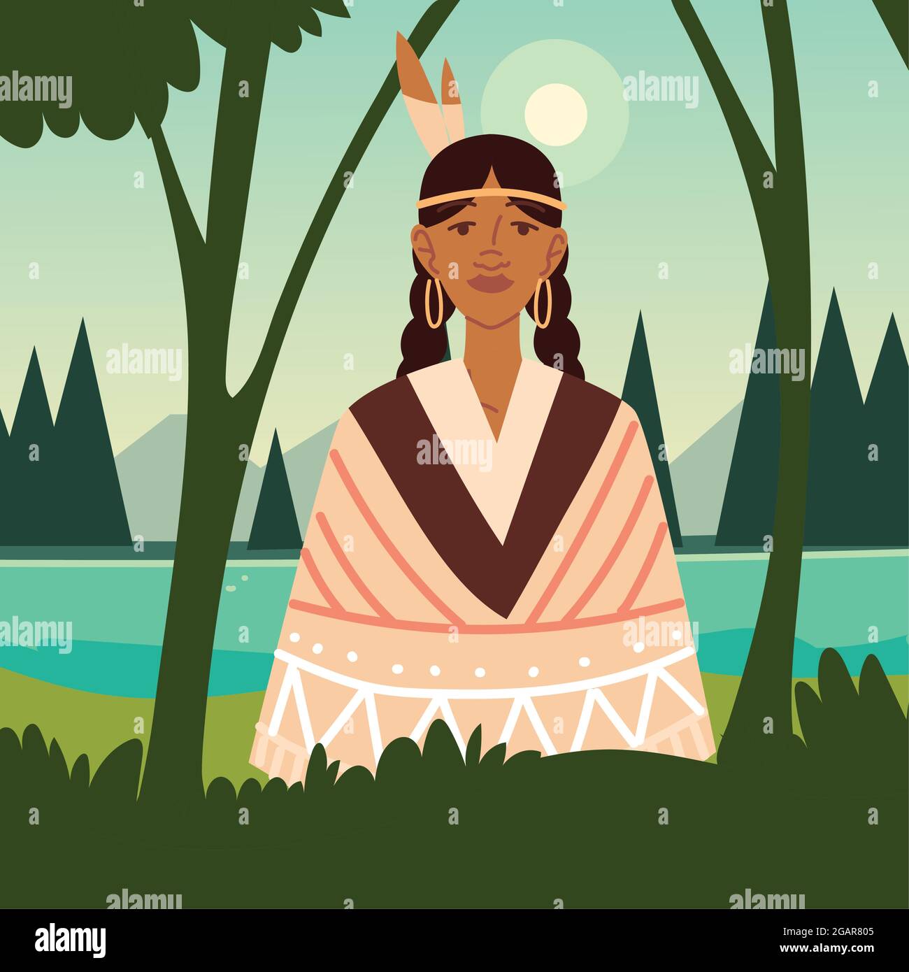 indigenous native woman Stock Vector Image & Art - Alamy