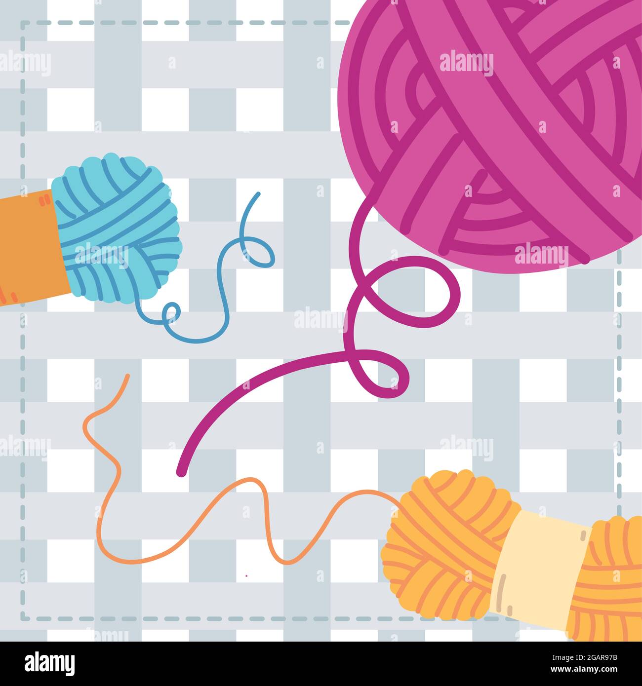 knitting wools rolls Stock Vector Image & Art - Alamy
