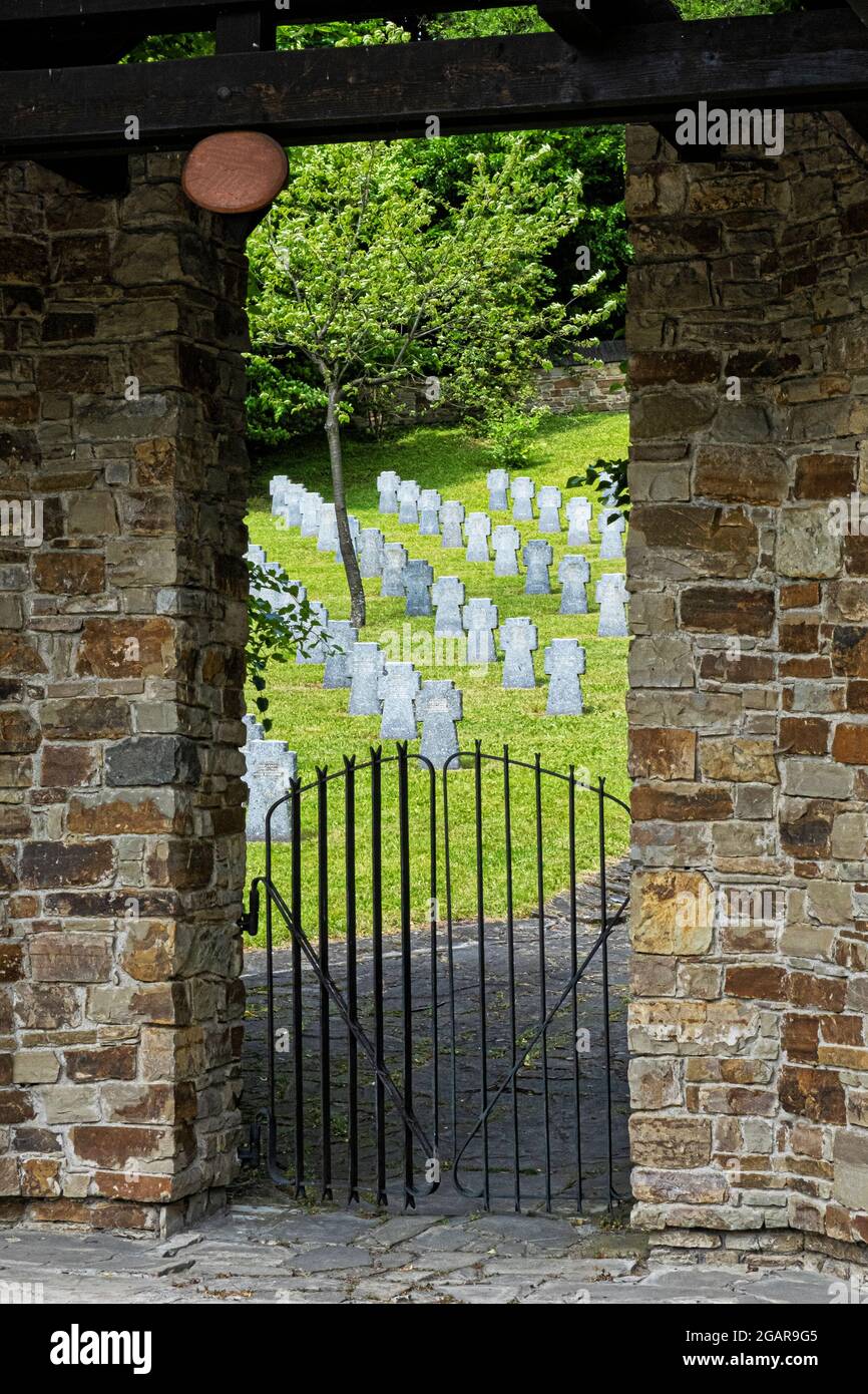 War cemetery, Huncovce village, Slovak republic, Europe. Travel ...