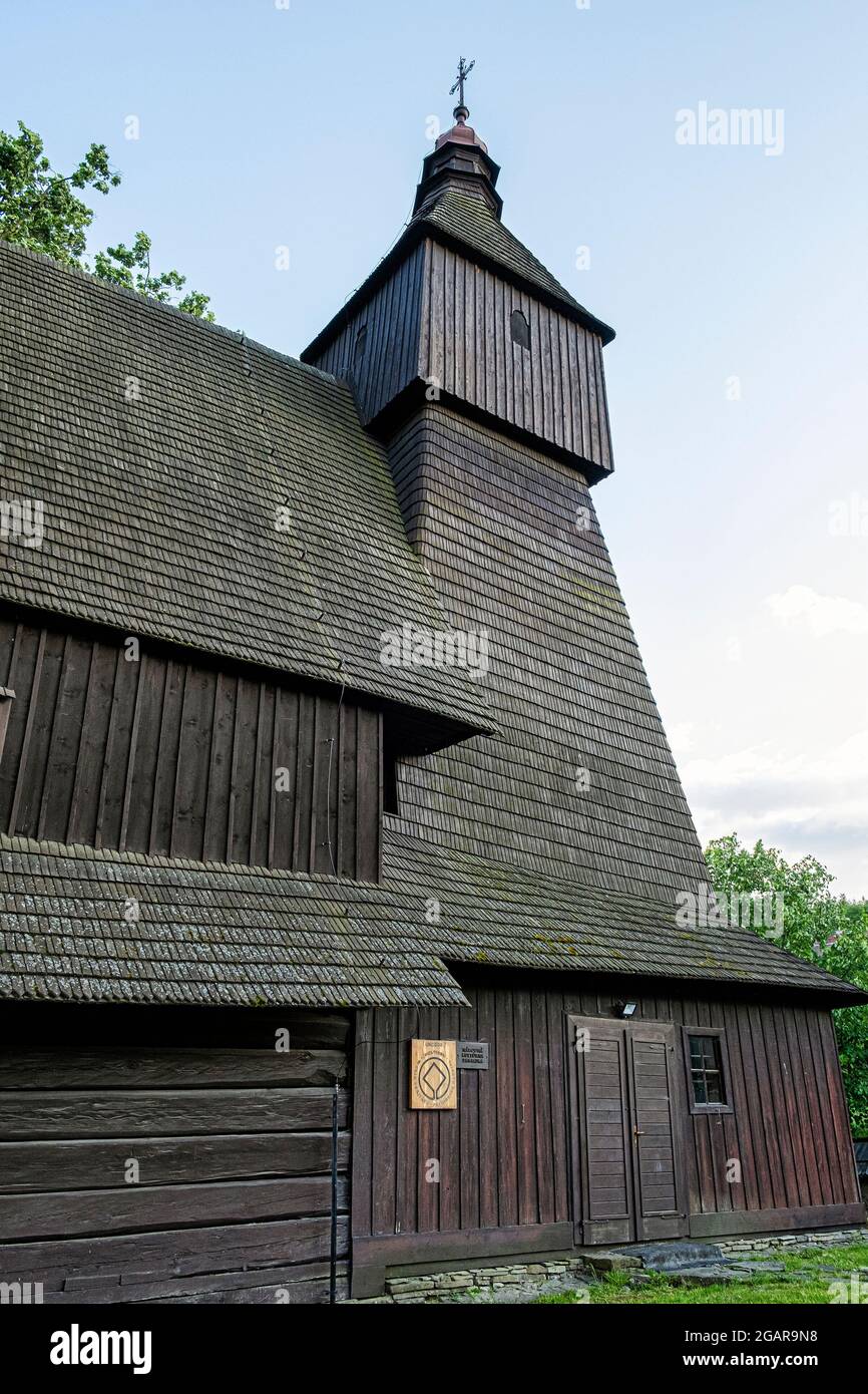 Roman catholic wooden church of Saint Francis of Assisi in Hervartov ...