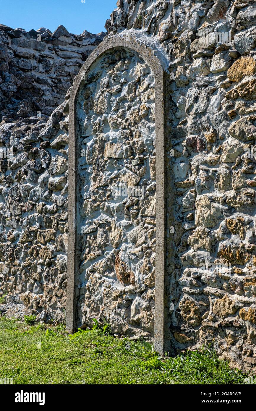 Ruins of Hussite church in Lucka village, Slovak republic. Religious ...