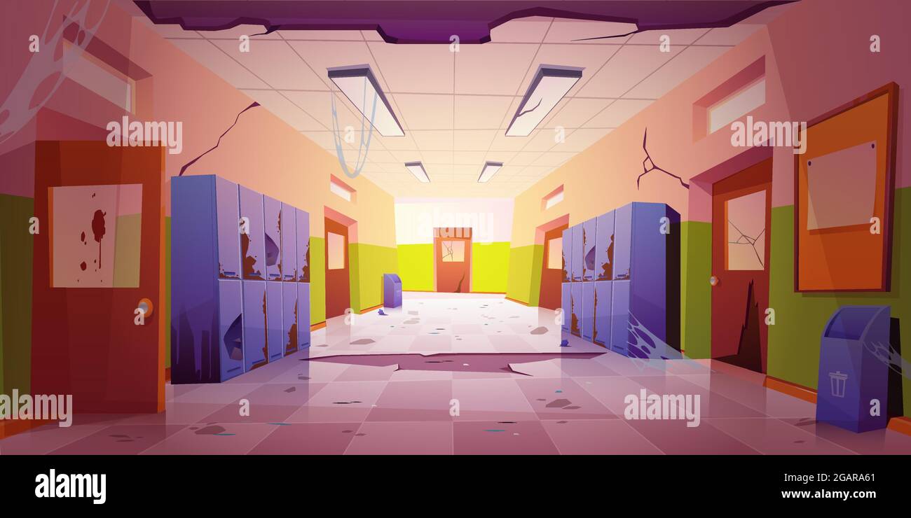 Abandoned School Classroom Stock Vector Images - Alamy