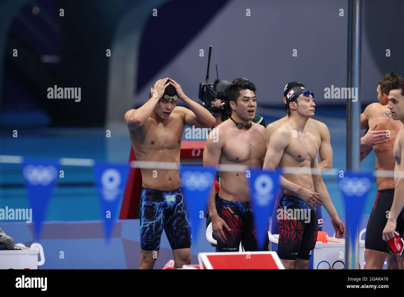 Tokyo, Japan. 1st Aug, 2021. Japan team group (JPN) Swimming : Men's ...