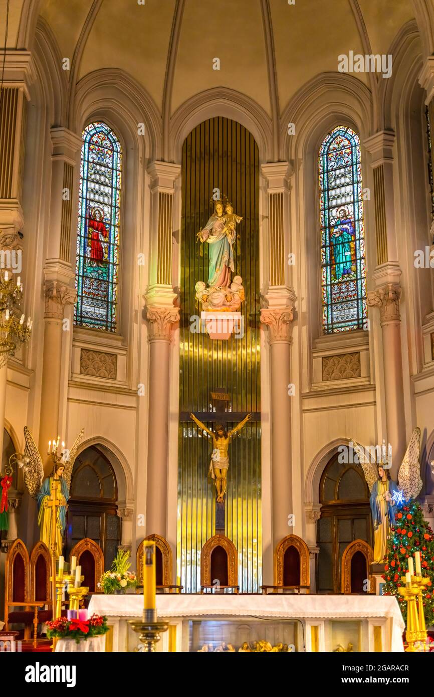 Basilica Atlar Stained Glass Statues Sanctuary Maria Auxilidora Punta ...