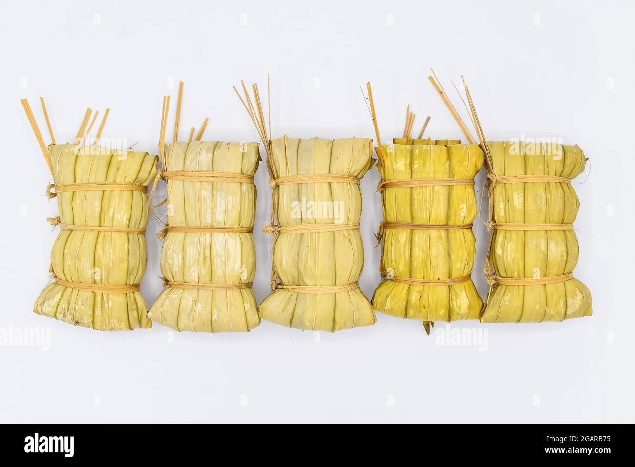 Myanmar or Burmese traditional street food, glutinous rice zongzi ...