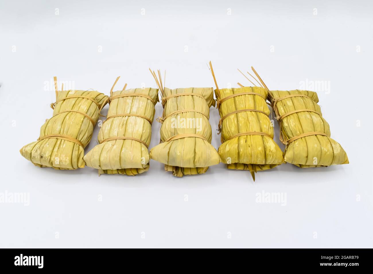 Myanmar or Burmese traditional street food, glutinous rice zongzi ...