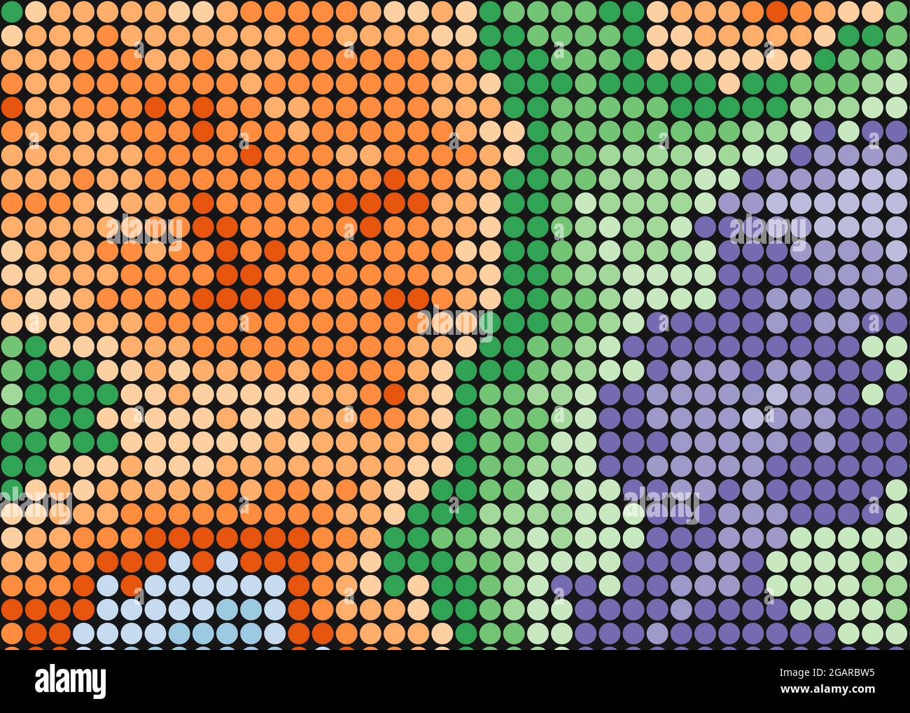 Abstract Geometrical color pixel generative art illustration Stock ...