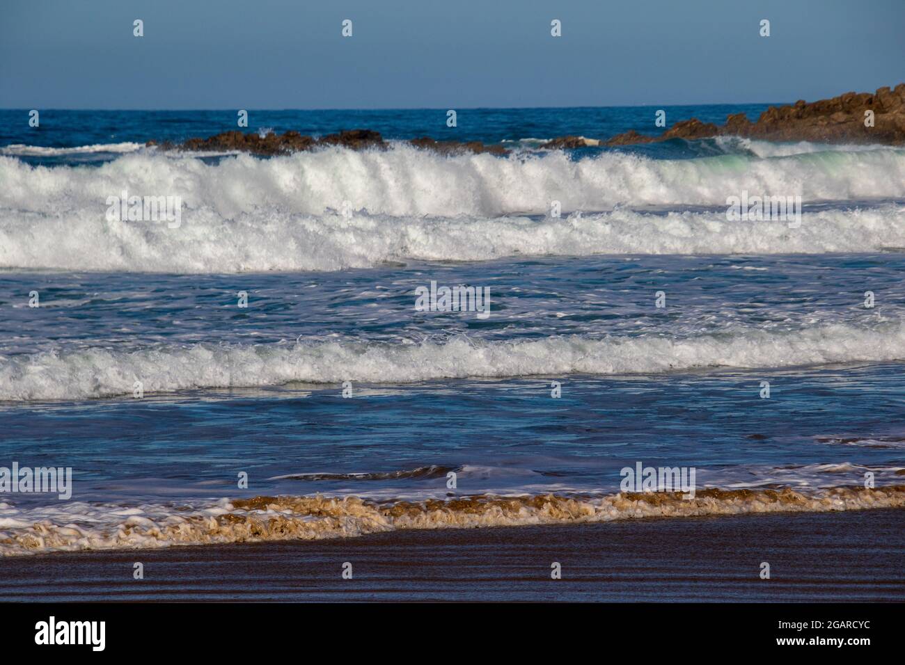 Beach scene from Lookout Beach in Plettenberg Bay on the Garden Route ...