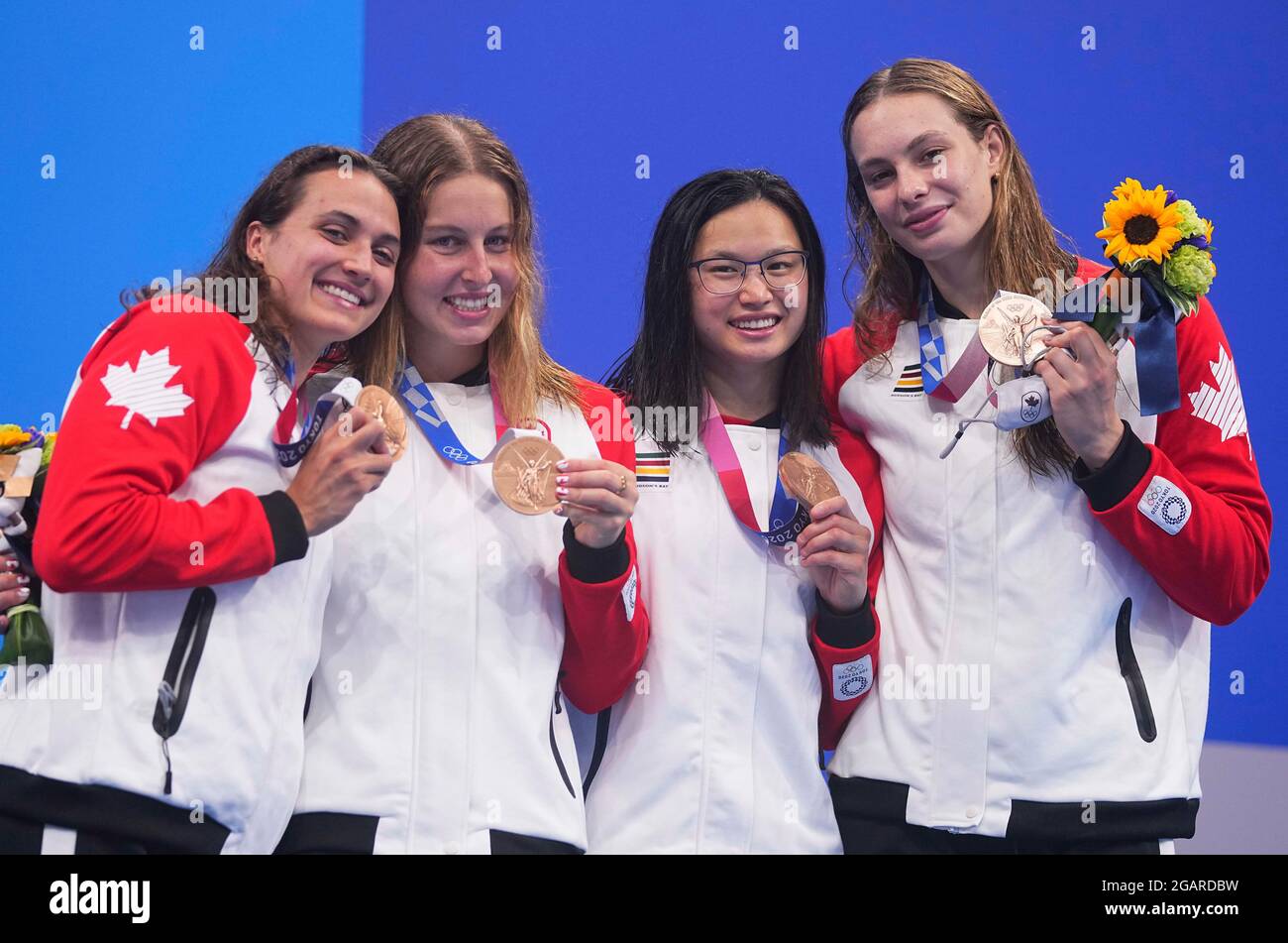 Tokyo, Japan. 1st Aug, 2021. Bronze medalists of Canada pose during the ...