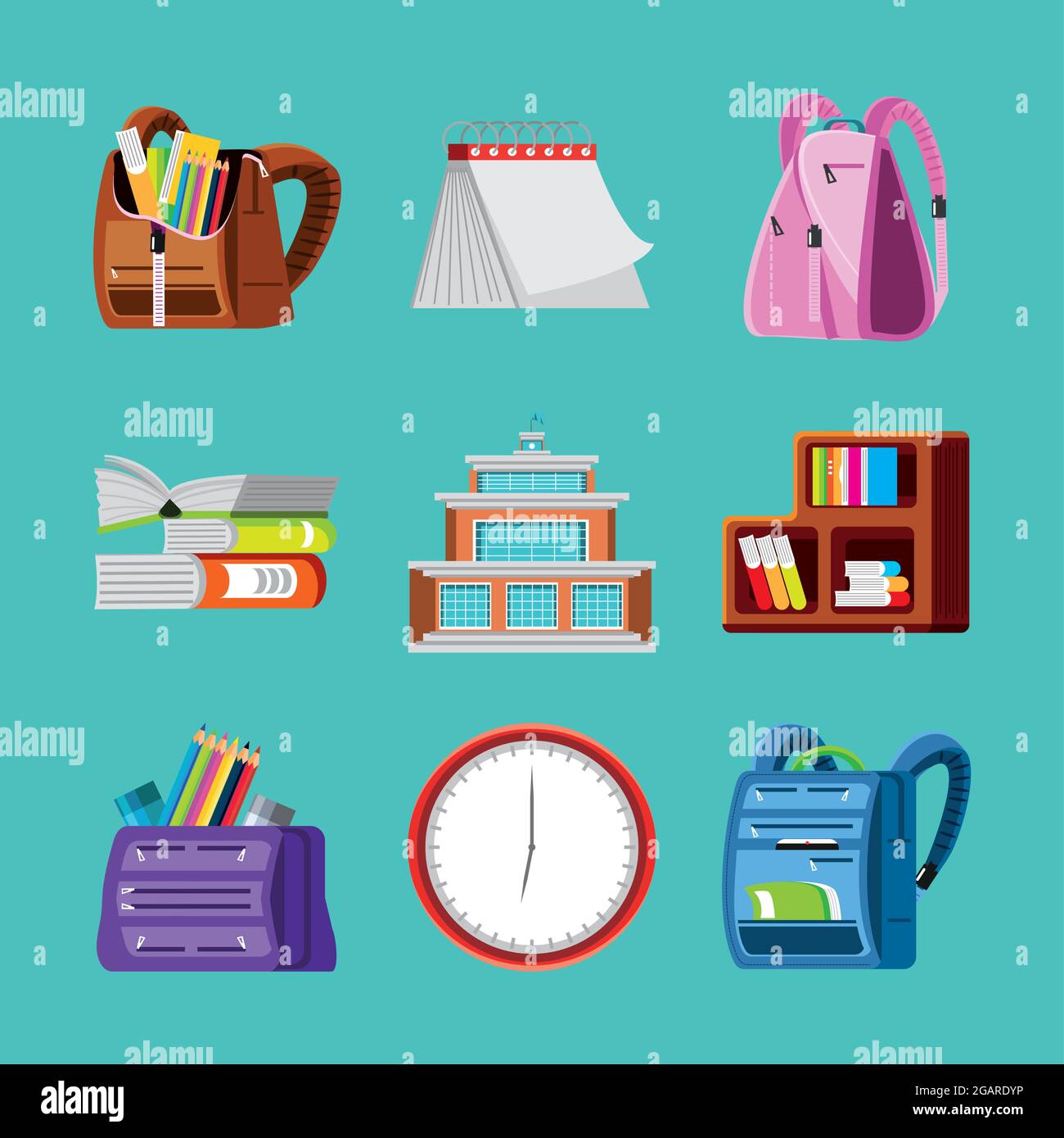 school education set Stock Vector Image & Art - Alamy