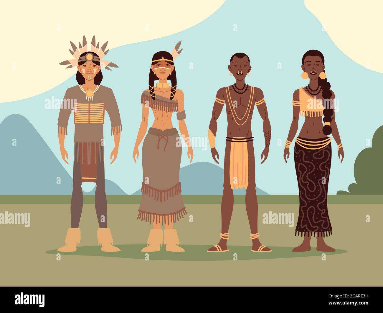 native indigenous people Stock Vector Image & Art - Alamy