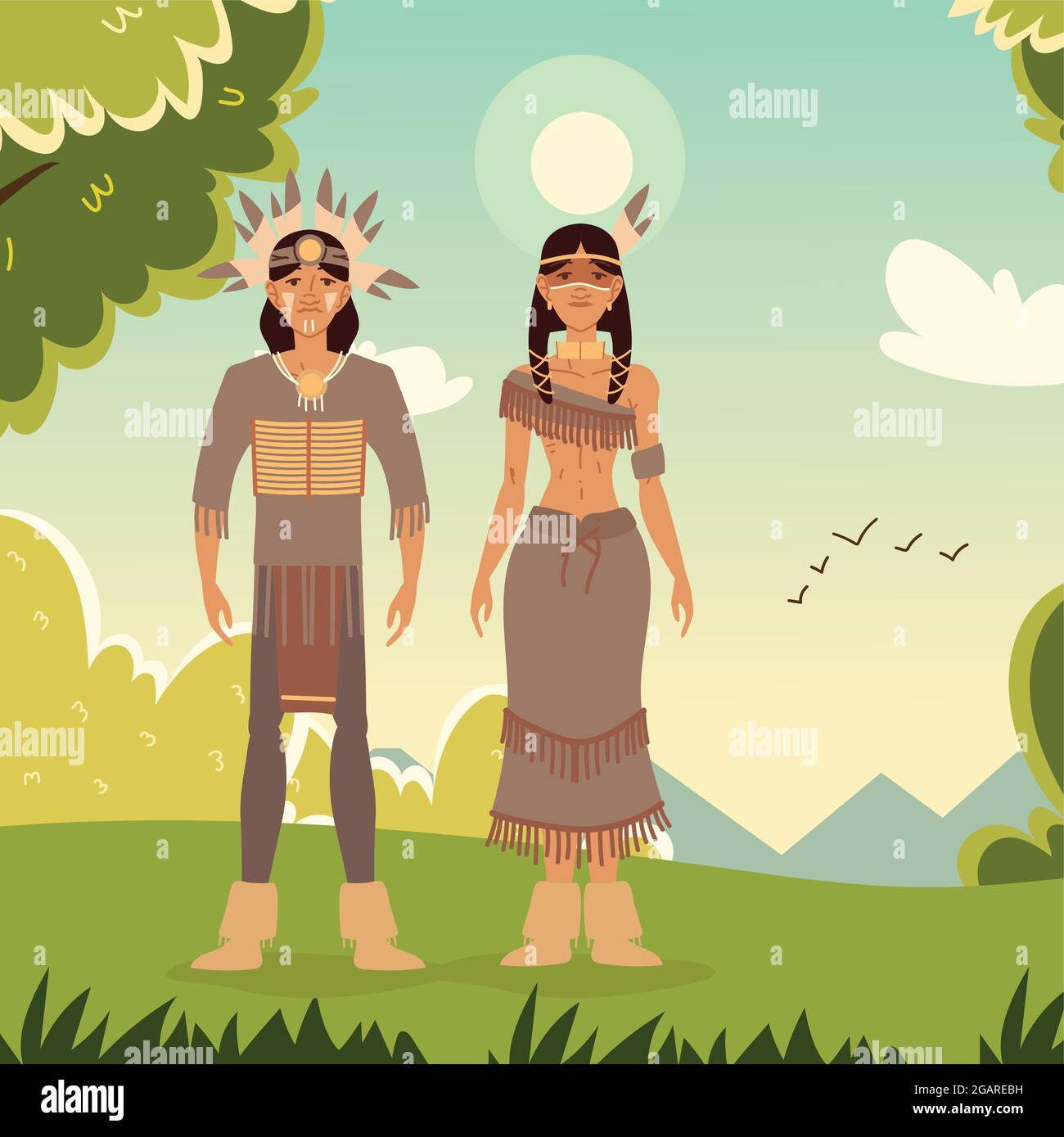 couple native indigenous Stock Vector Image & Art - Alamy