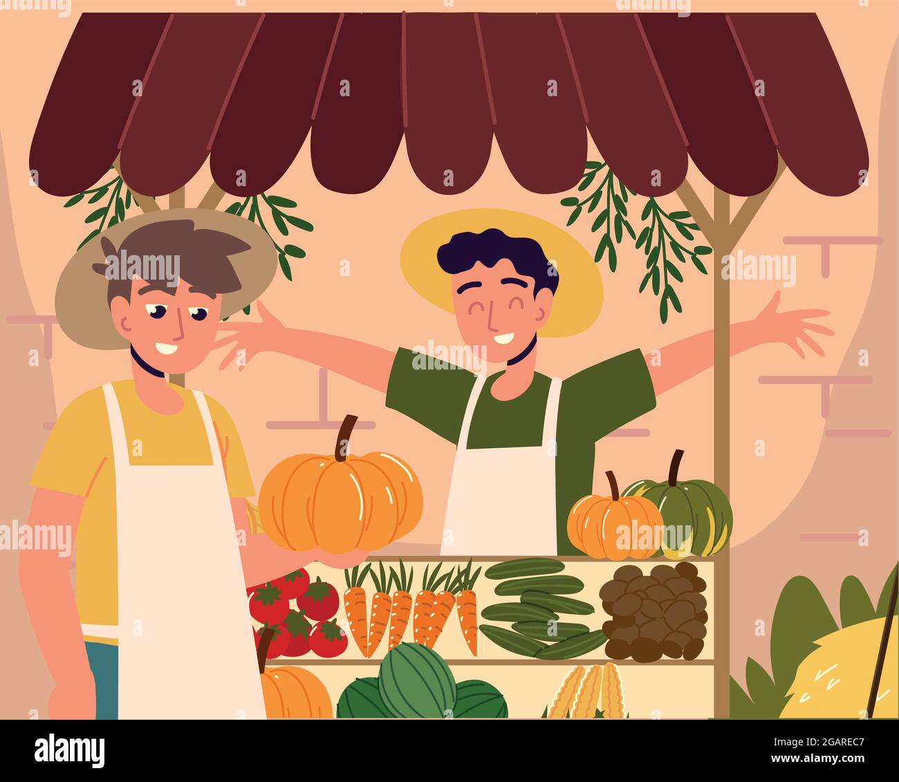 Fruit stall local farmers Stock Vector Images - Alamy