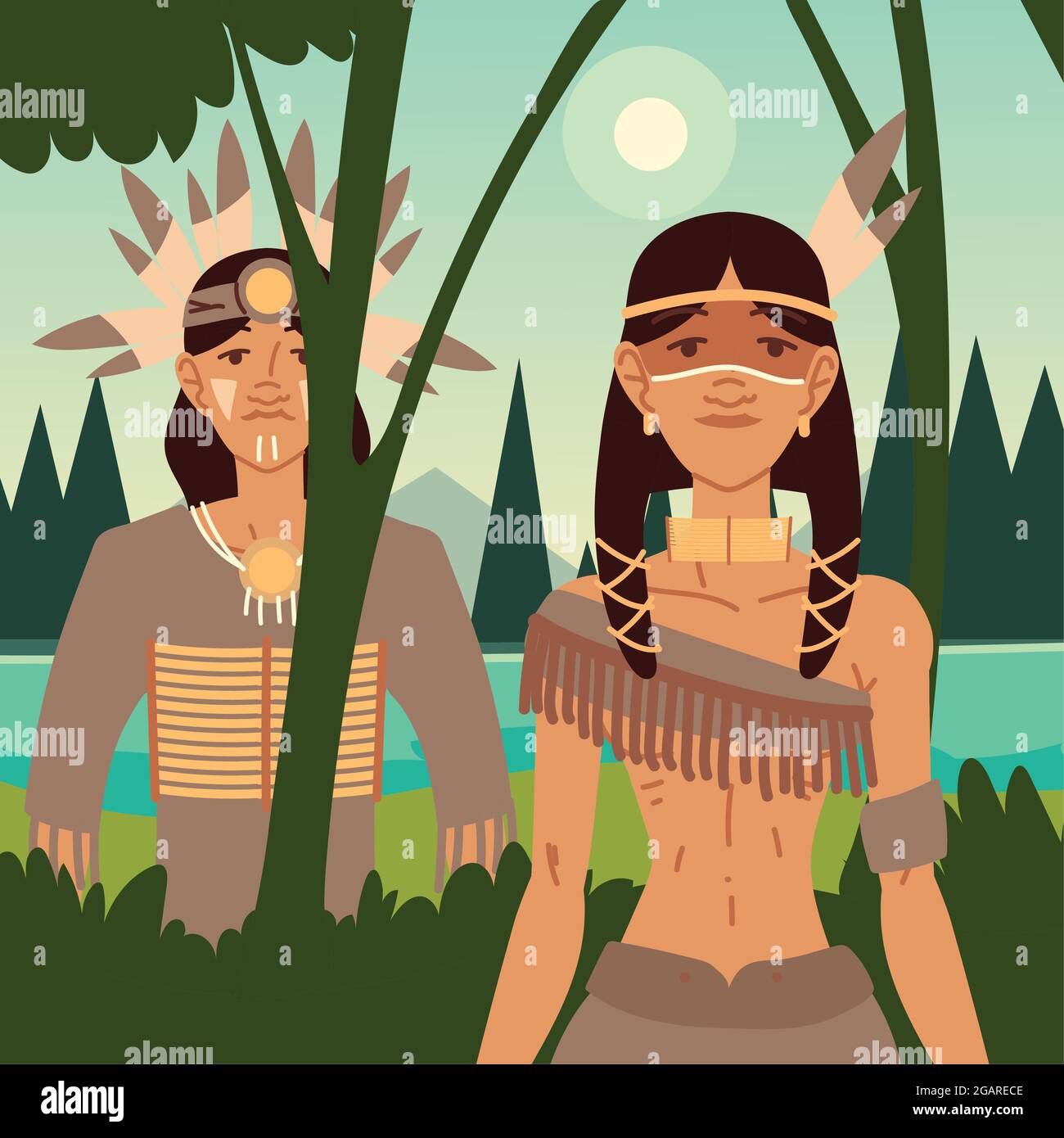 man and woman indigenous Stock Vector Image & Art - Alamy