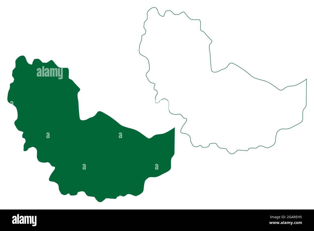 Karimnagar district (Telangana State, Republic of India) map vector ...