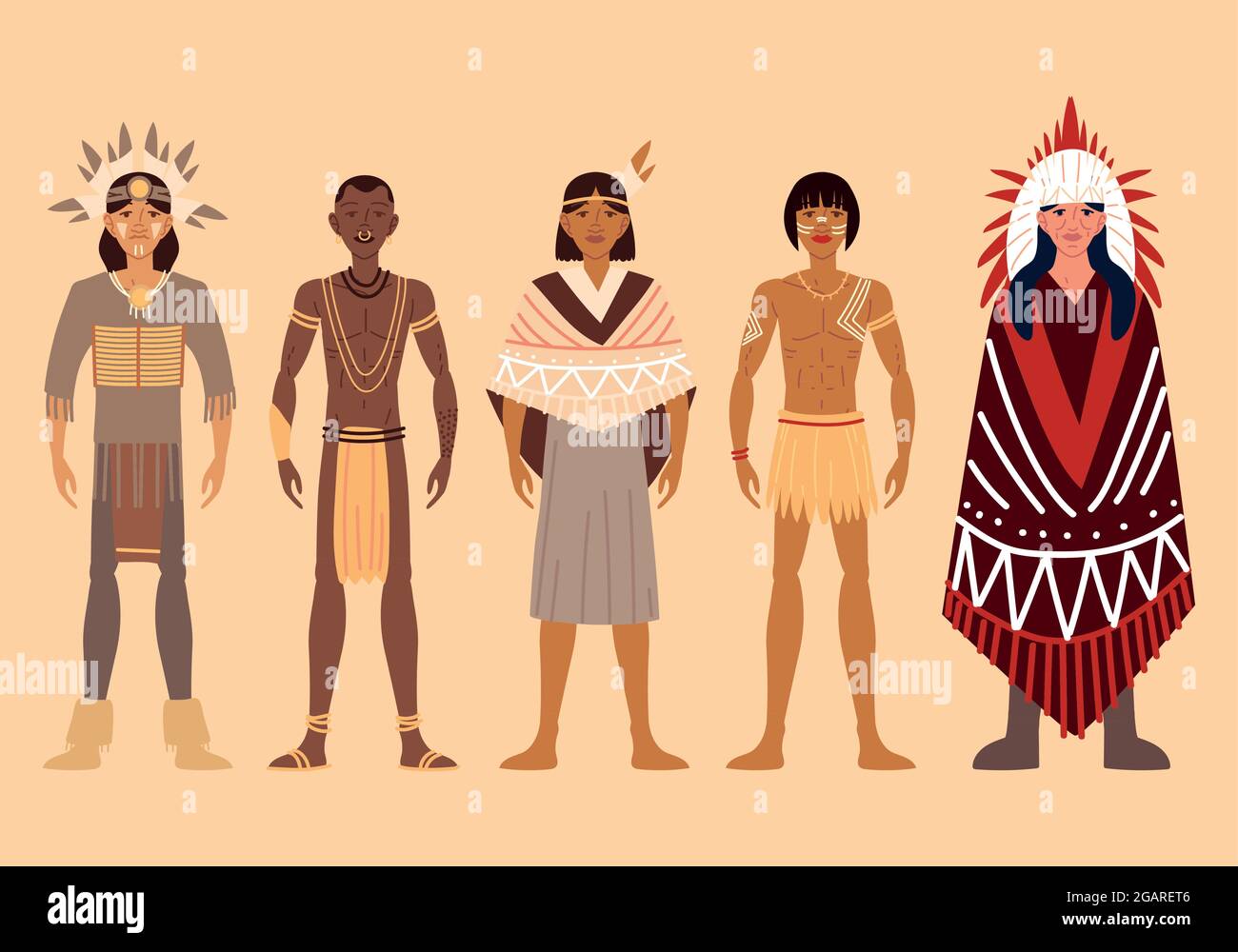 group of indigenous men Stock Vector Image & Art - Alamy