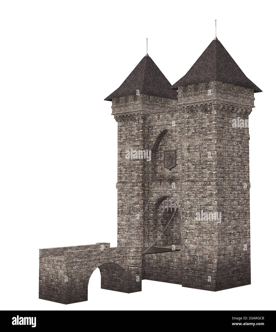 Ancient building made of stone digitally rendered 3d illustration Stock ...