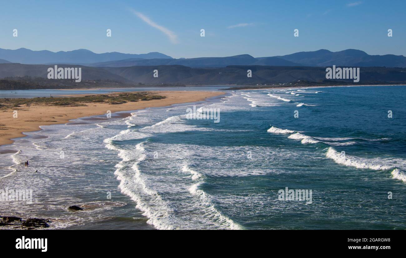 Beach scene from Lookout Beach in Plettenberg Bay on the Garden Route ...