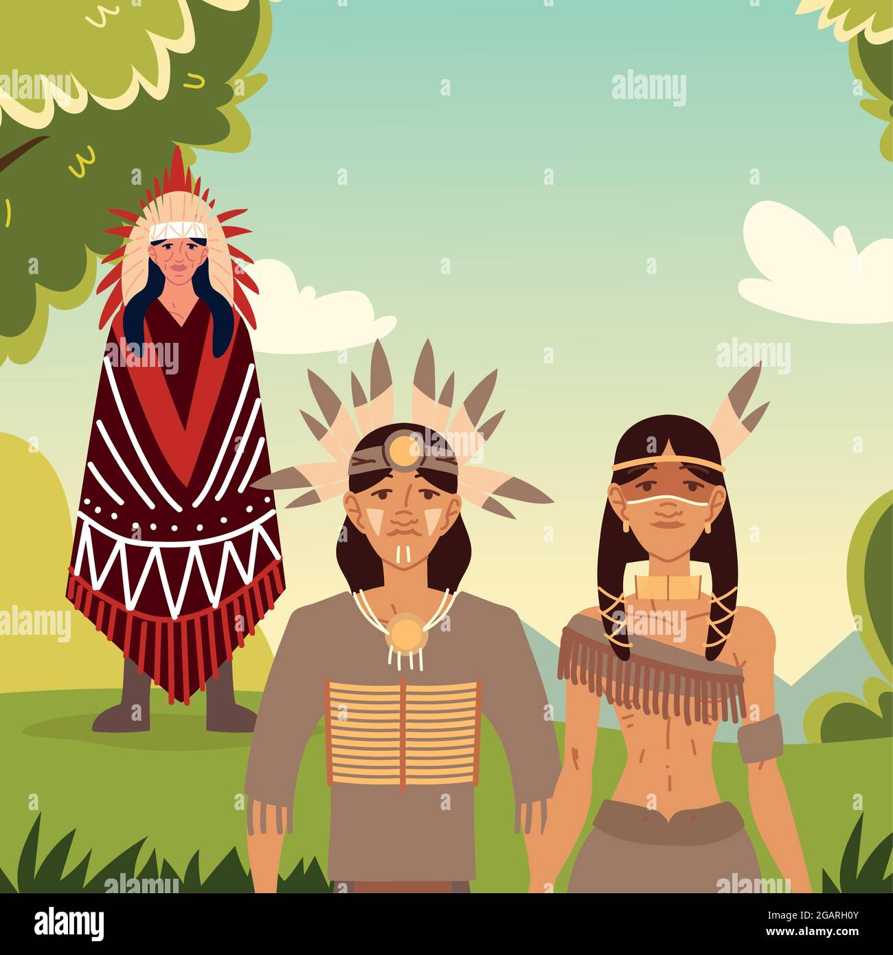 indigenous family people Stock Vector Image & Art - Alamy