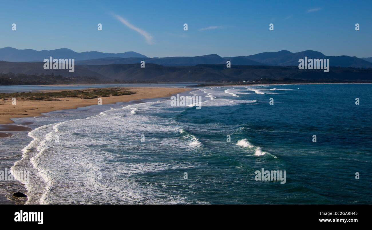 Beach scene from Lookout Beach in Plettenberg Bay on the Garden Route ...