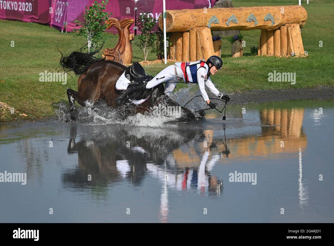 Tokyo, Japan. 01st Aug, 2021. Arinadtha CHAVATANONT (THA) falls at the ...