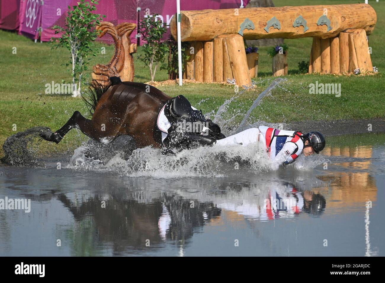 Tokyo, Japan. 01st Aug, 2021. Arinadtha CHAVATANONT (THA) falls at the ...