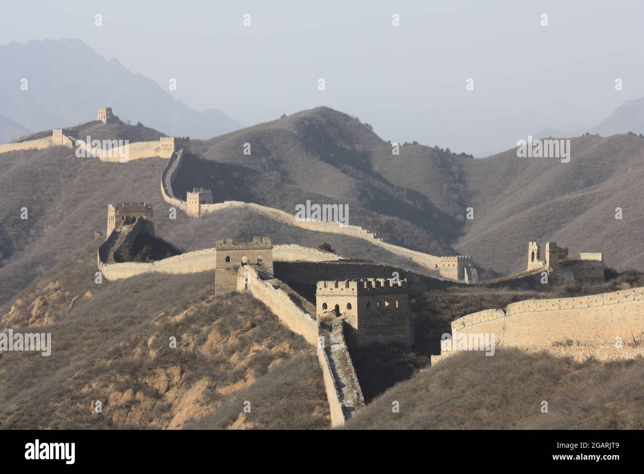 An aerial view of the Great Wall in China Stock Photo - Alamy